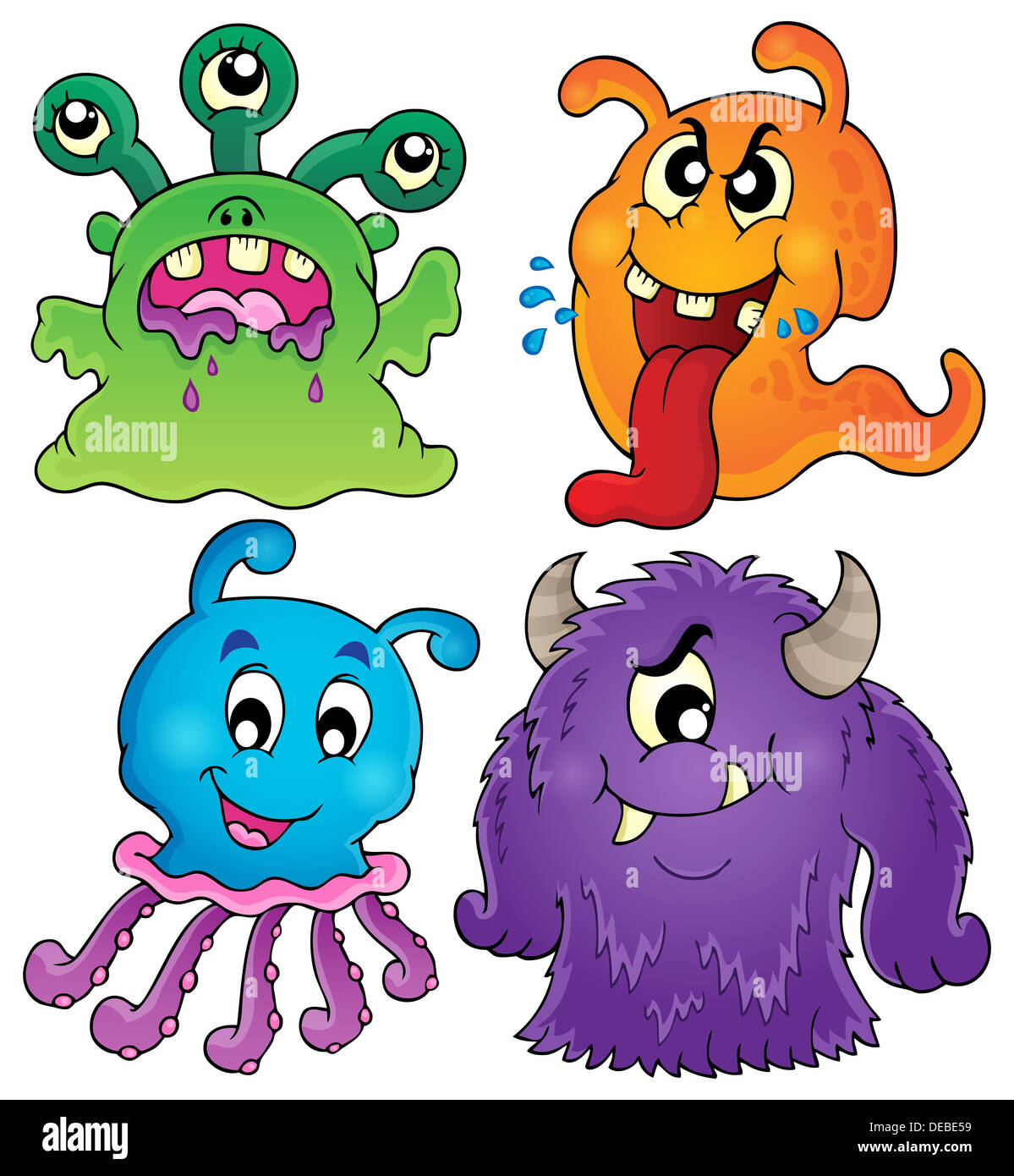 Image with monster theme 1 - picture illustration Stock Photo - Alamy