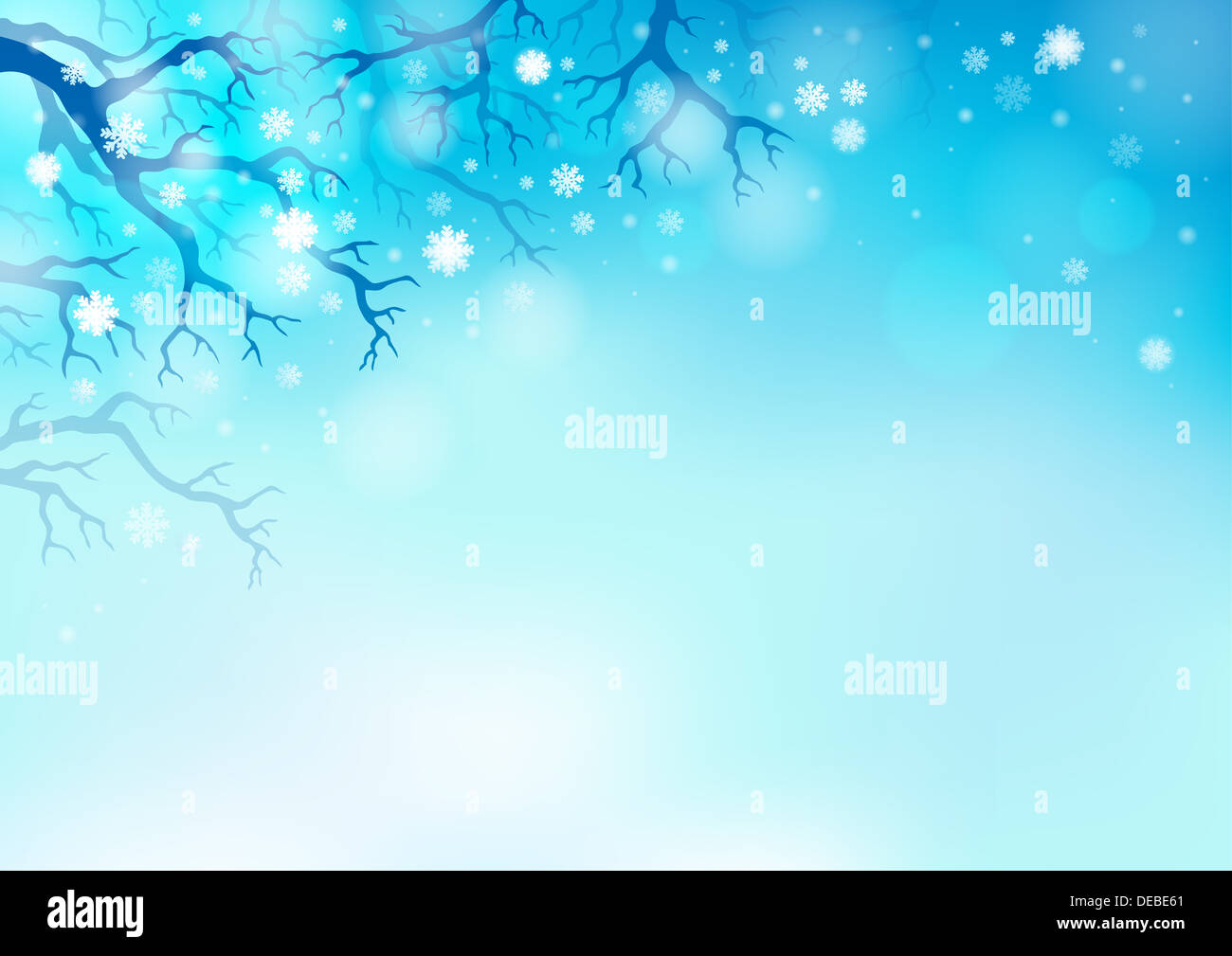 Winter theme background 2 - picture illustration Stock Photo - Alamy