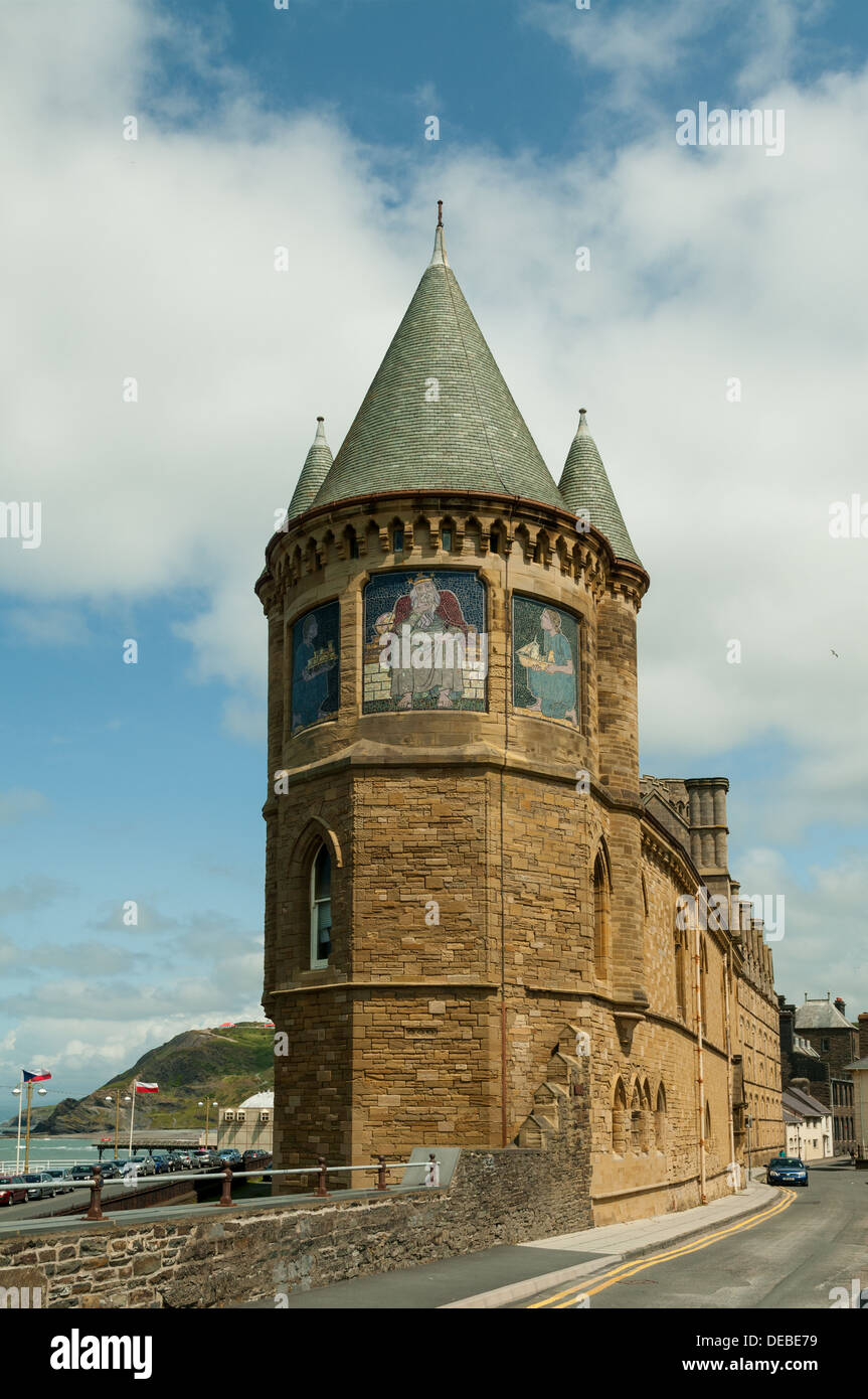 Old College Building, University, Aberystwyth, Ceredigion, Wales Stock ...