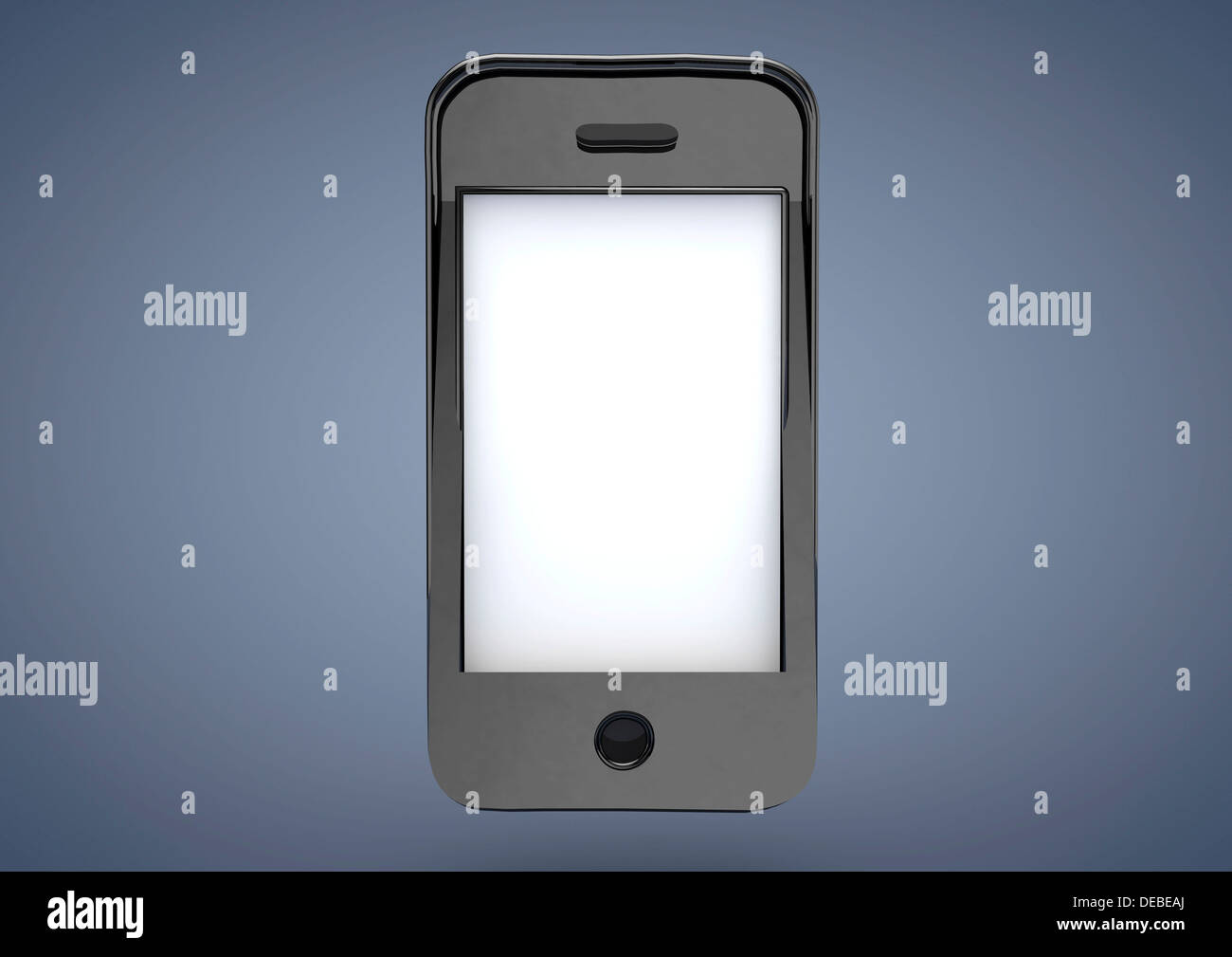 Smartphone, mobile phone with a blank screen or display, 3D ...