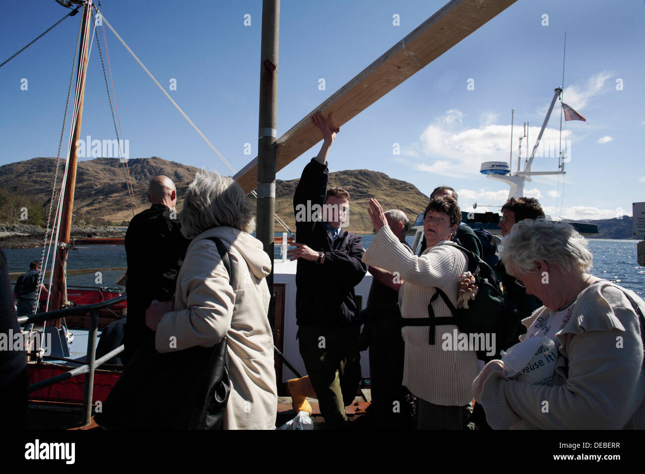 The Western Isles ferry is the main link between Mallaig and Inverie on ...