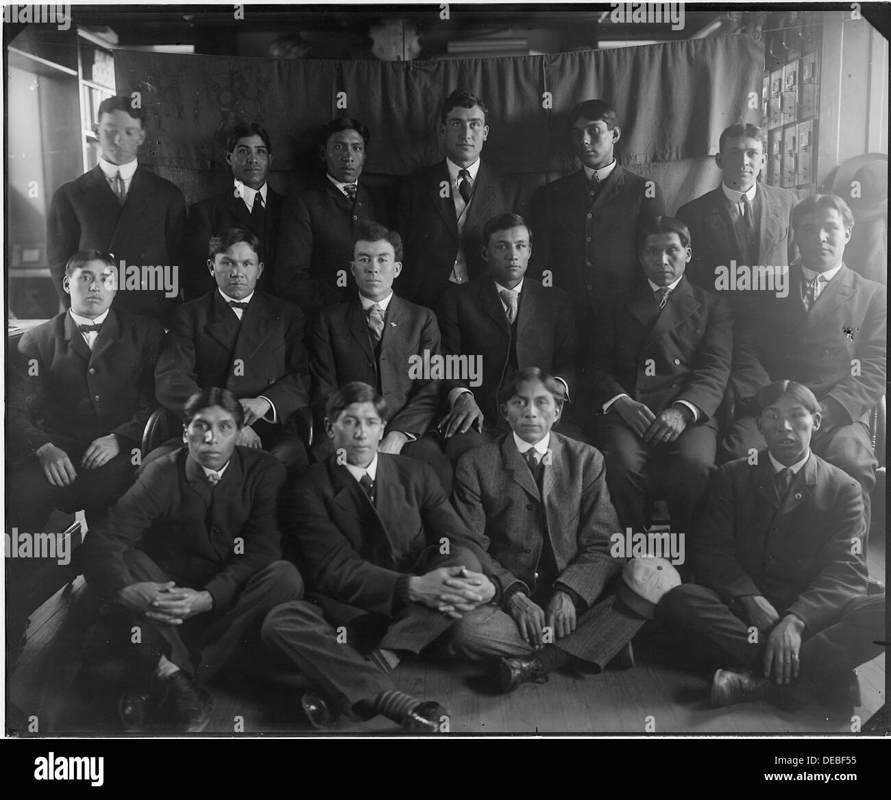 This photograph may depict the football team from the Carlisle Indian ...