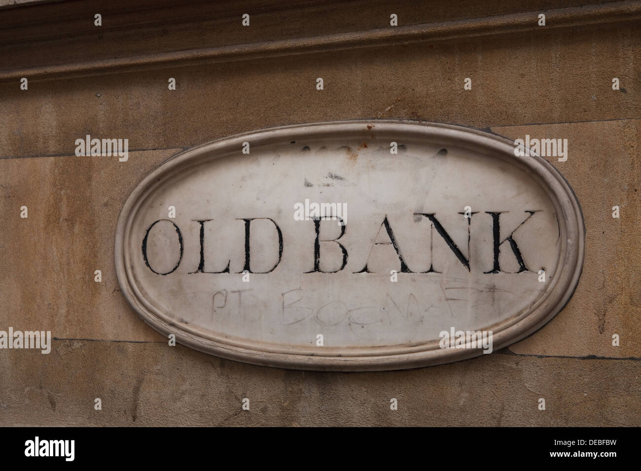 An Old Bank sign in Bristol, England Stock Photo - Alamy
