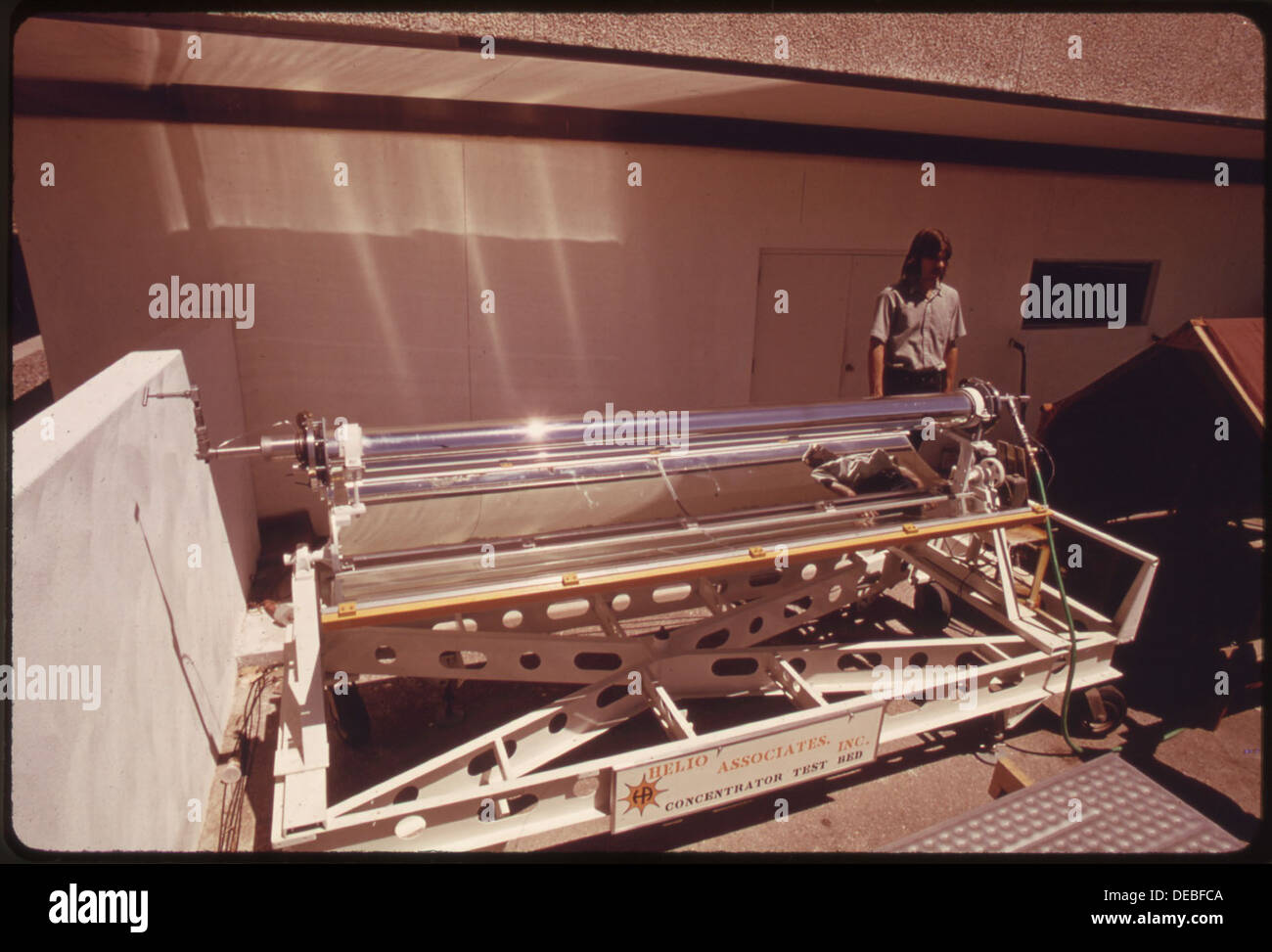 A prototype of a linear parabolic reflector designed to collect solar ...