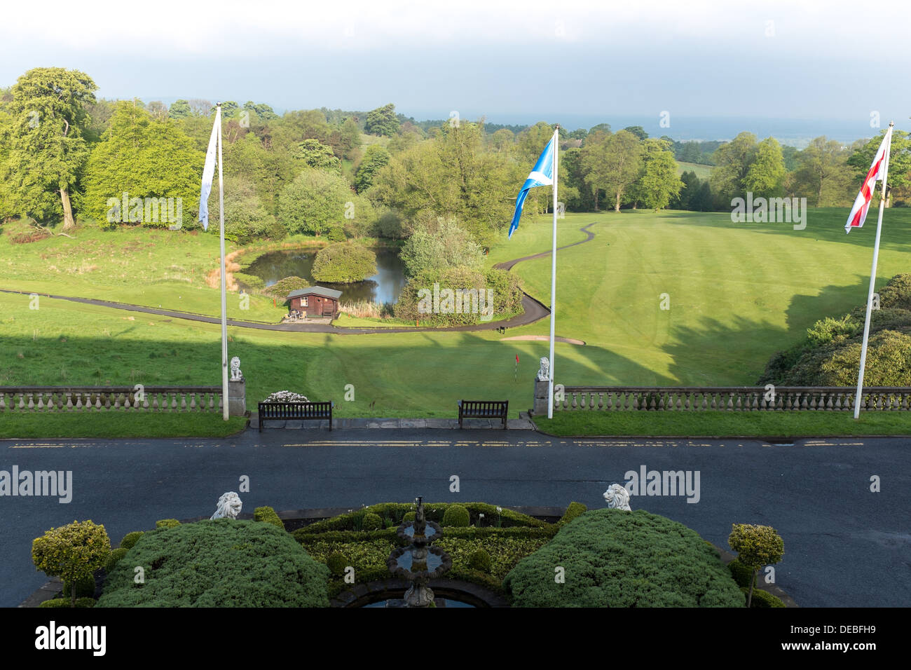 Shrigley Hall Hotel entrance area, Golf and Country Club, Pott Shrigley ...