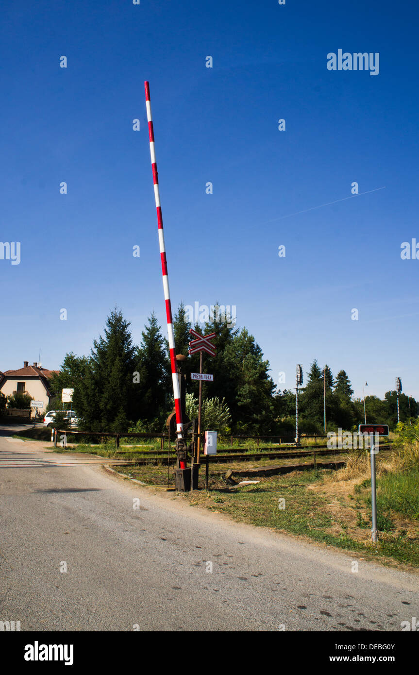 road, railway, level crossing, cross-roads Stock Photo - Alamy