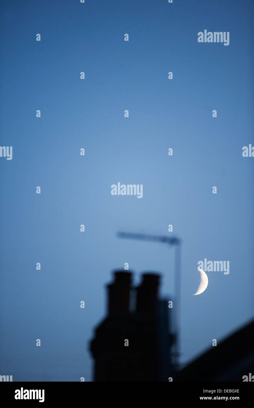 Moon and rooftop aerial hi-res stock photography and images - Alamy