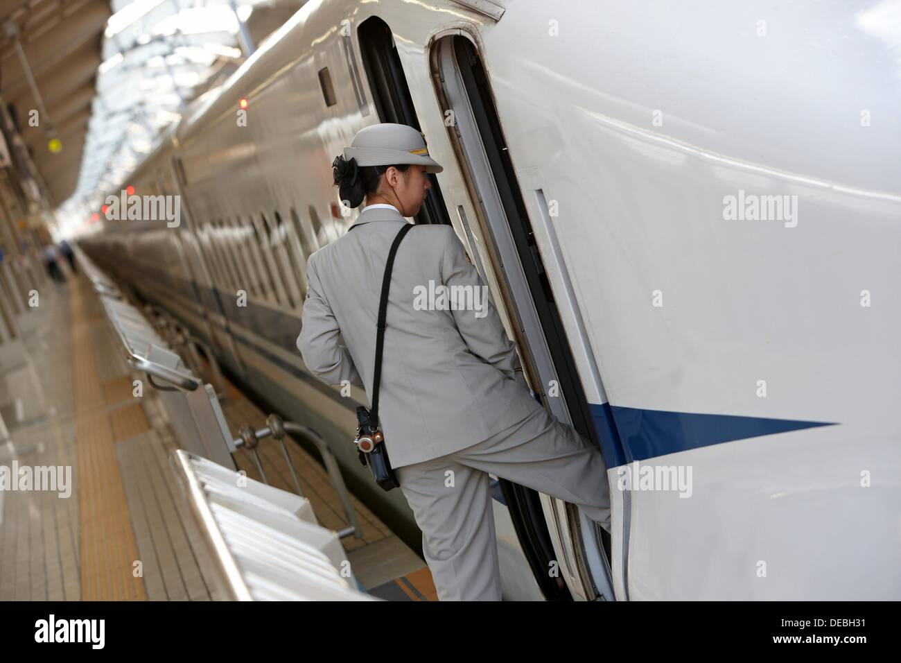 Uniform female train conductor hi-res stock photography and images - Alamy