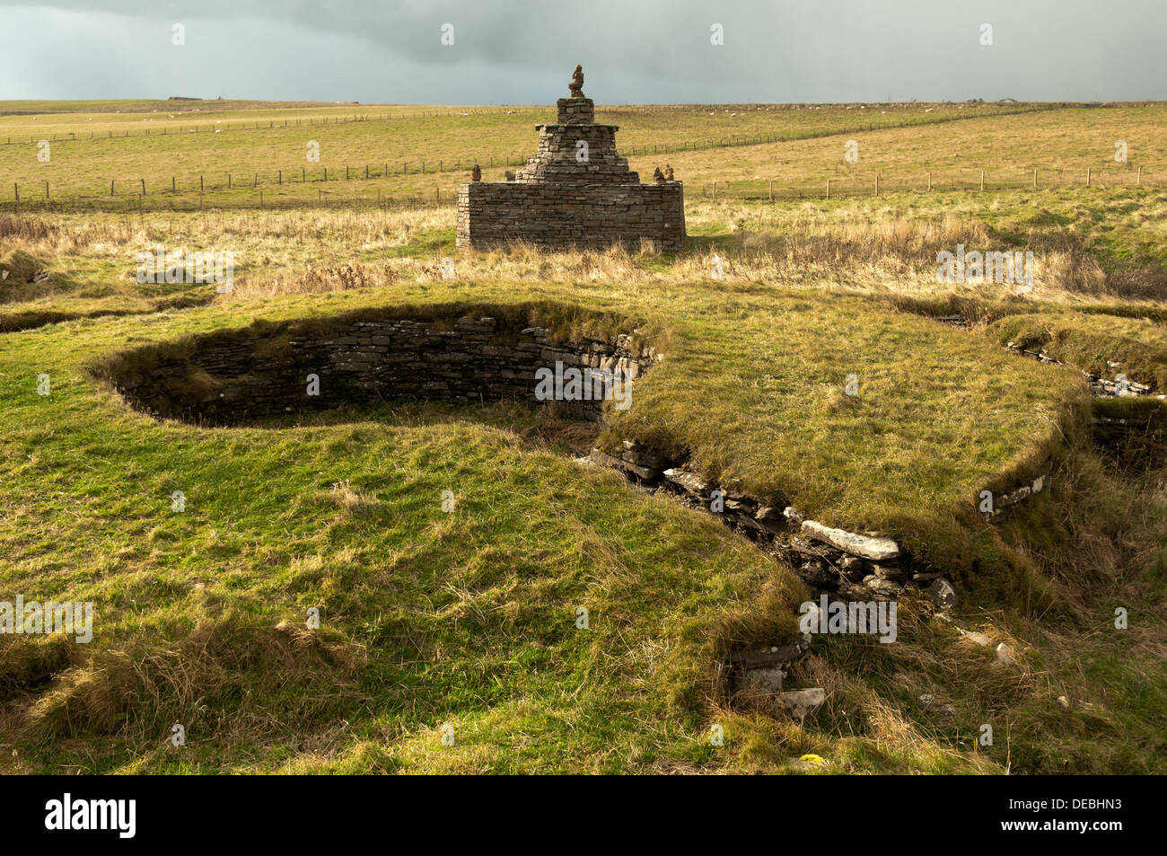 Nybster Broch, an Iron Age building near the village of Nybster ...