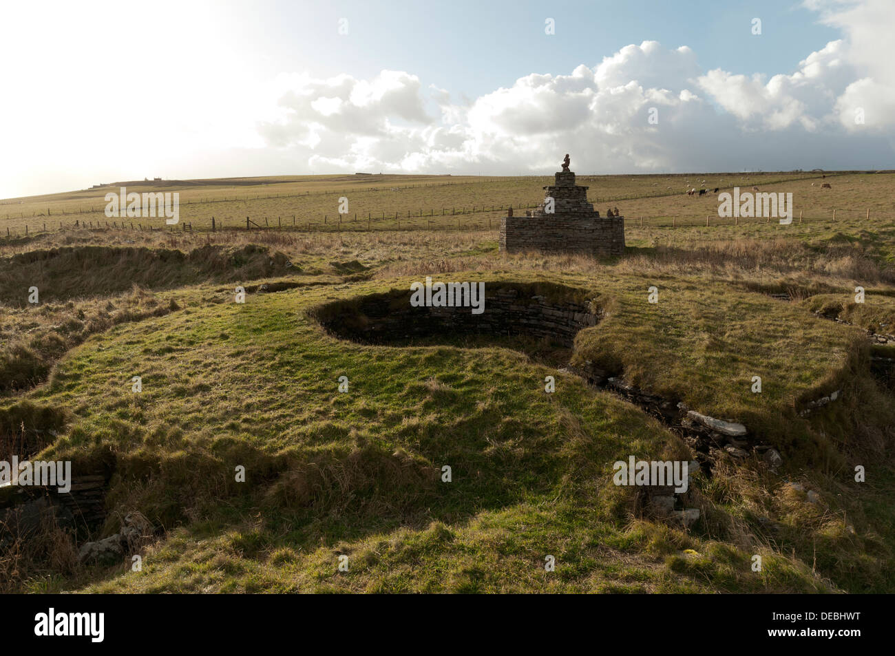 Nybster Broch, an Iron Age building near the village of Nybster ...