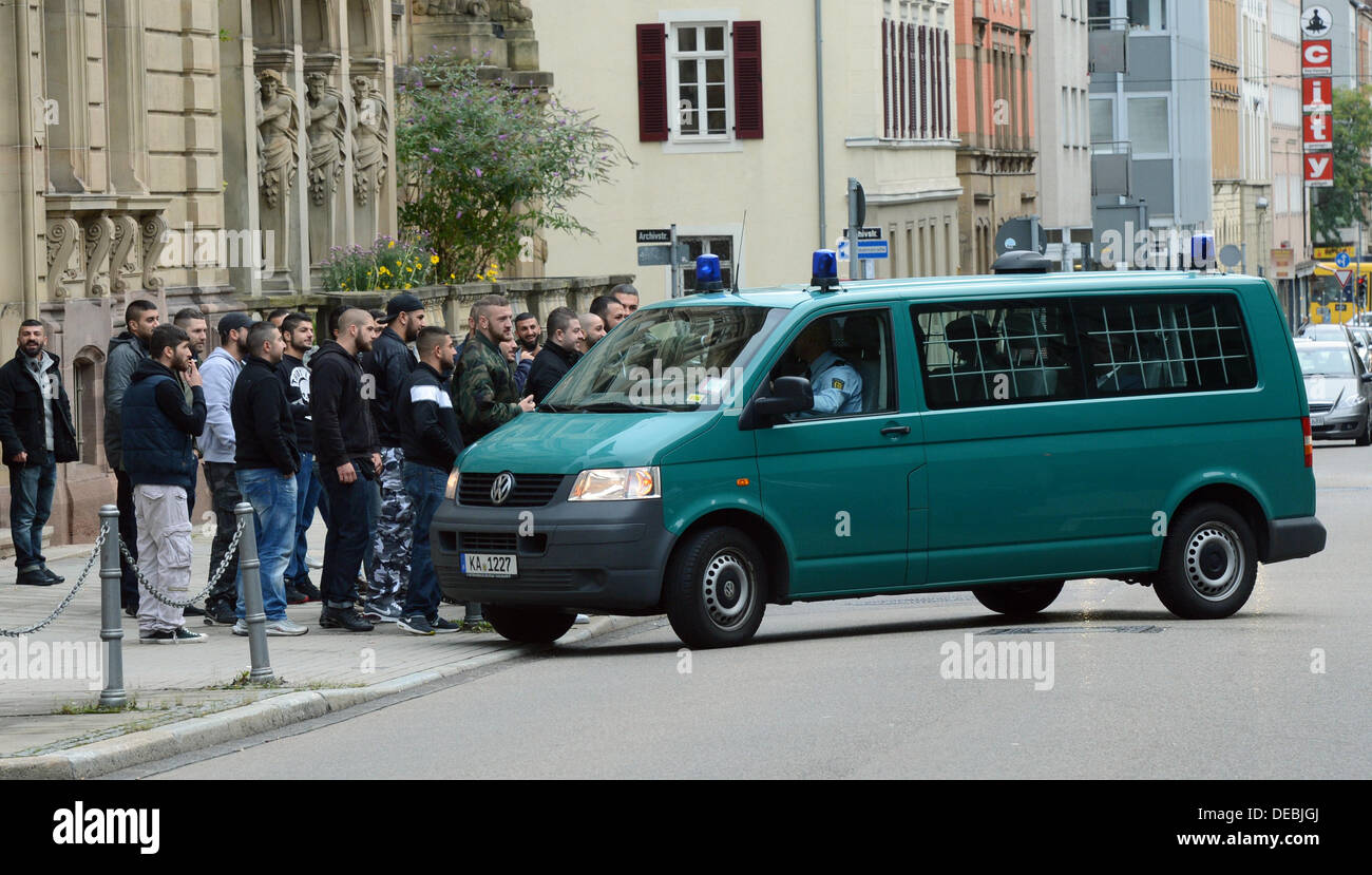 Stuttgart, Germany. 16th Sep, 2013. Followers of Rocker gang Red ...