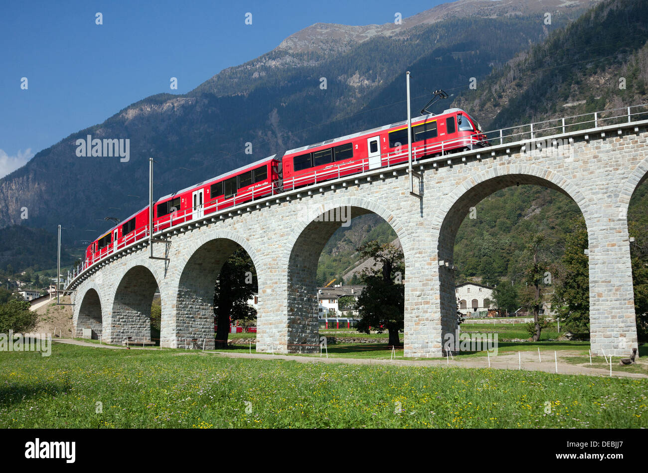 Brusio spiral viaduct hi-res stock photography and images - Alamy