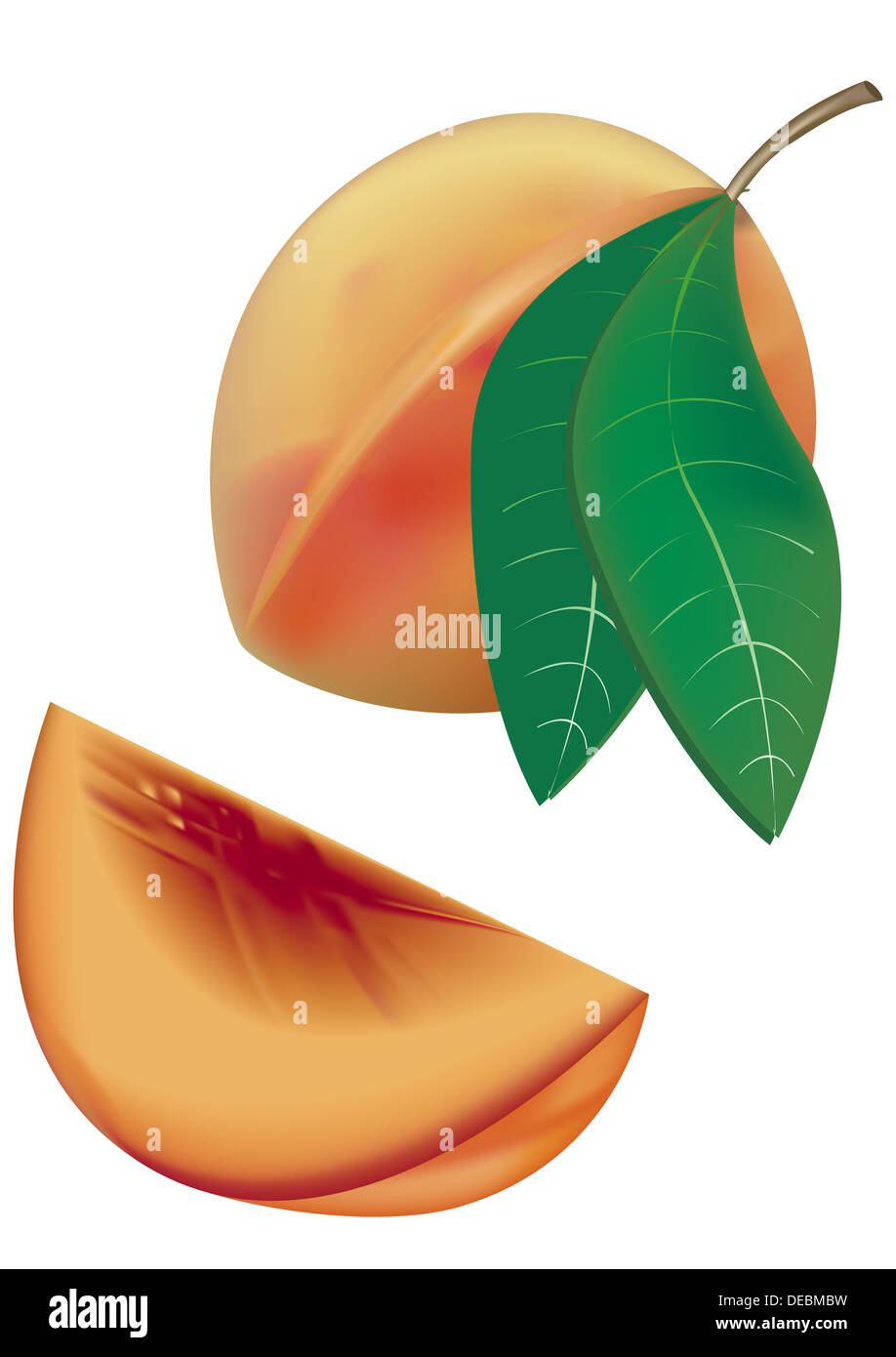 Peaches art design Cut Out Stock Images & Pictures - Alamy