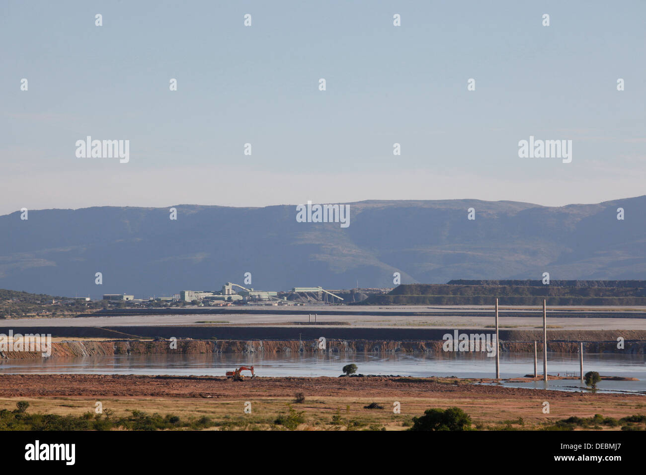 Tailings dam at Potgietersrus Platinum Mine, Limpopo, South Africa ...