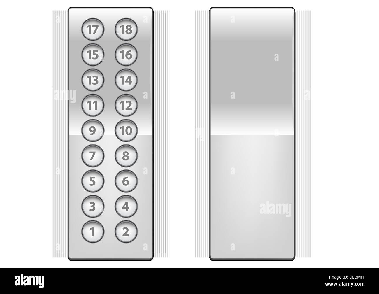 Elevator button panel Black and White Stock Photos & Images - Alamy