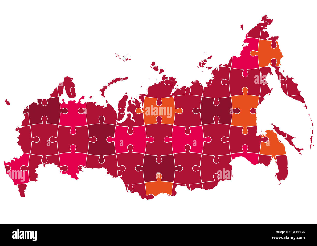 Russia geo map hi-res stock photography and images - Alamy