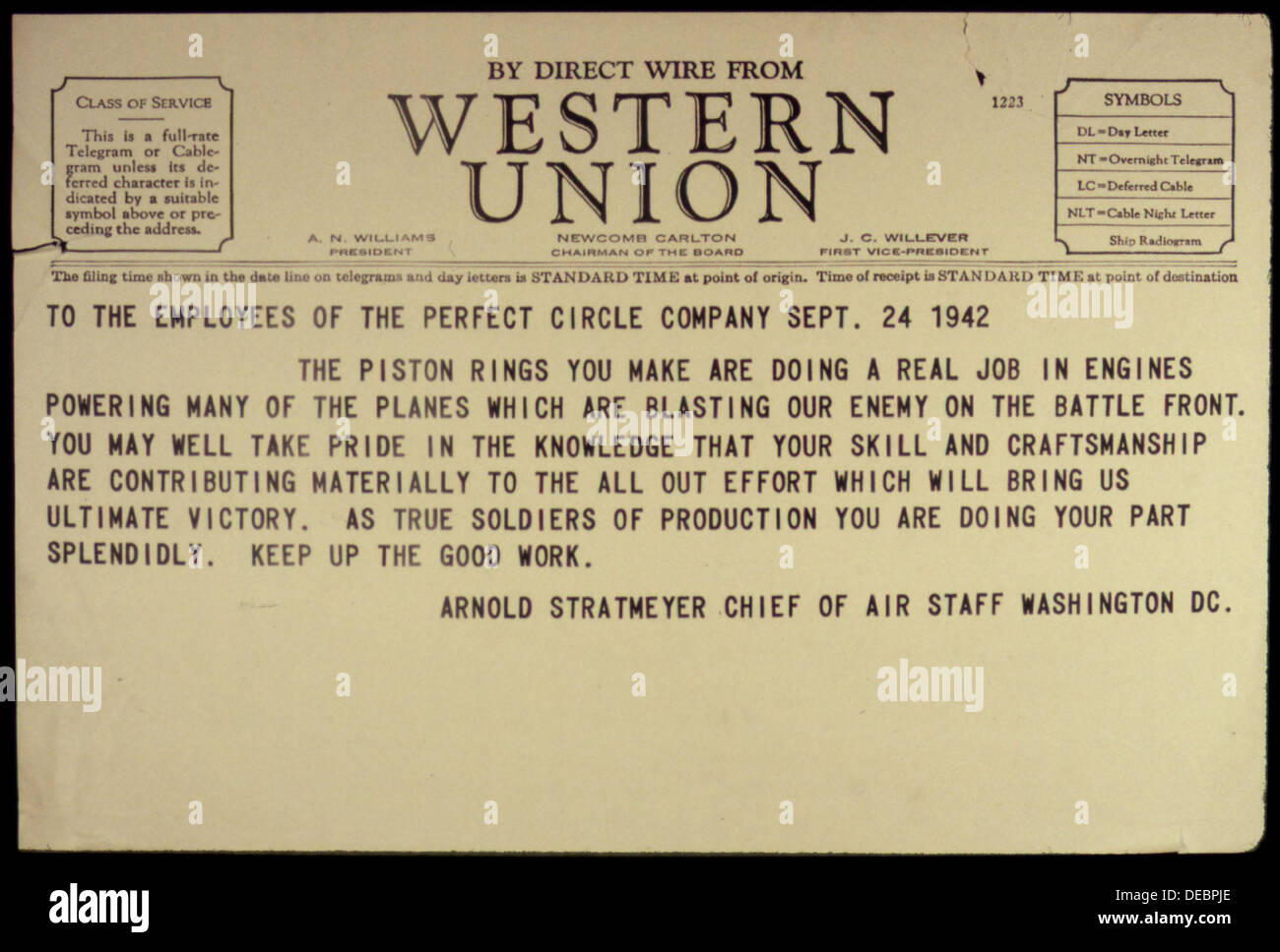 This image shows a historical representation of Western Union, a ...
