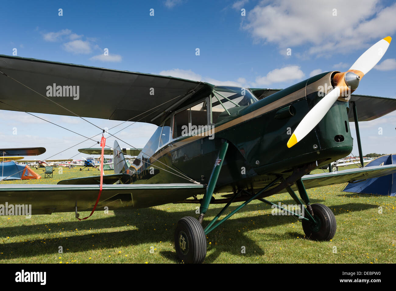 A classic biplane at the Light Aircraft Association rally at Sywell ...
