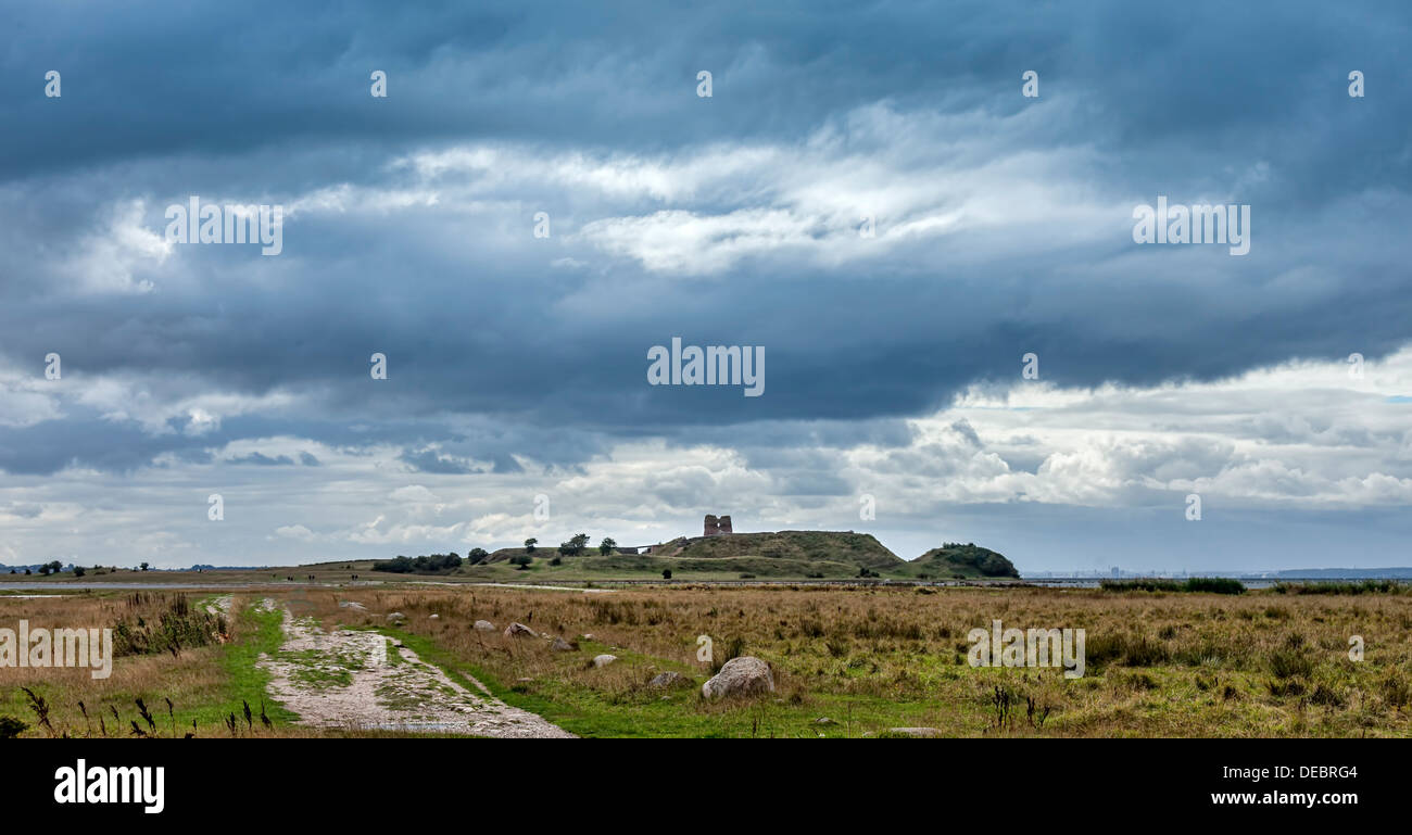 Old Kalo castle ruin in Mols, Denmark from 1313 near Aarhus Stock Photo ...
