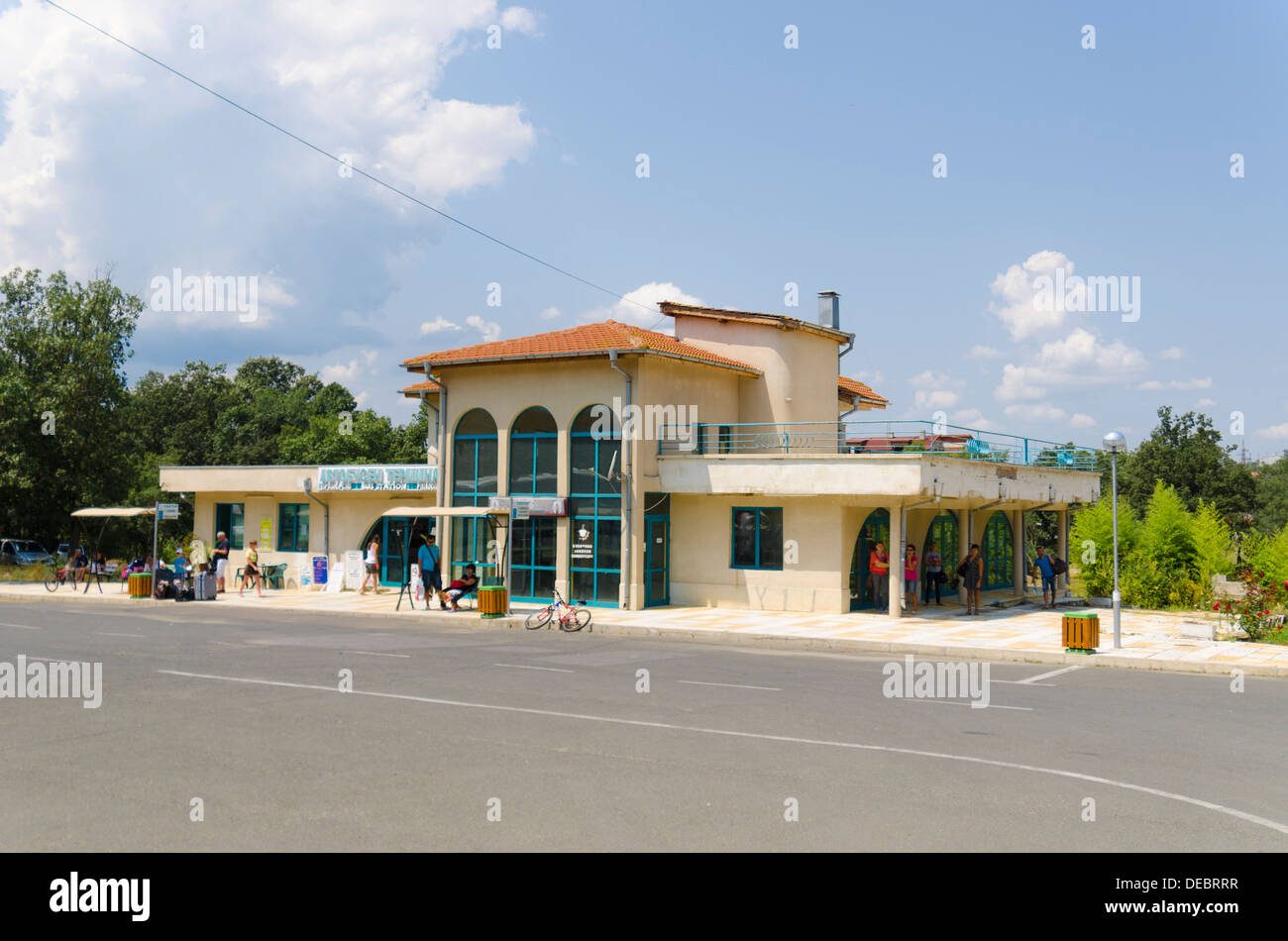 bus terminal, Primorsko, South Bulgaria Stock Photo - Alamy
