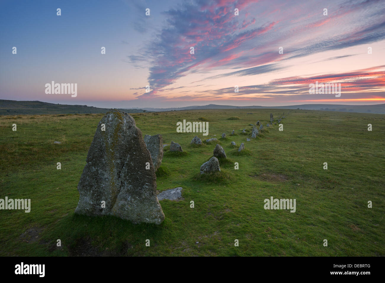 Dartmoor stone rows hi-res stock photography and images - Alamy