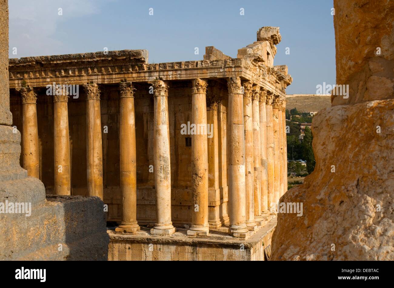 Bacchus temple archaelogical site baalbek unesco hi-res stock ...