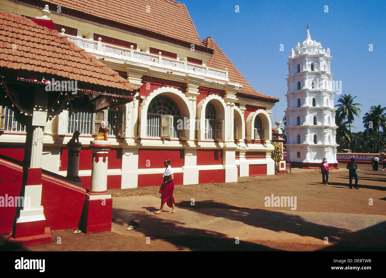 Shree Shantadurga Hindu temple, Northeast Ponda. Goa, India Stock Photo ...
