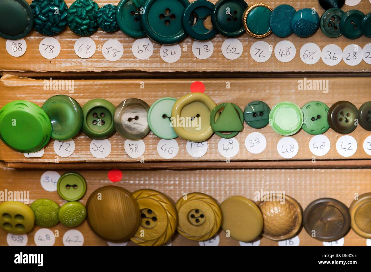 Button boxes hi-res stock photography and images - Alamy