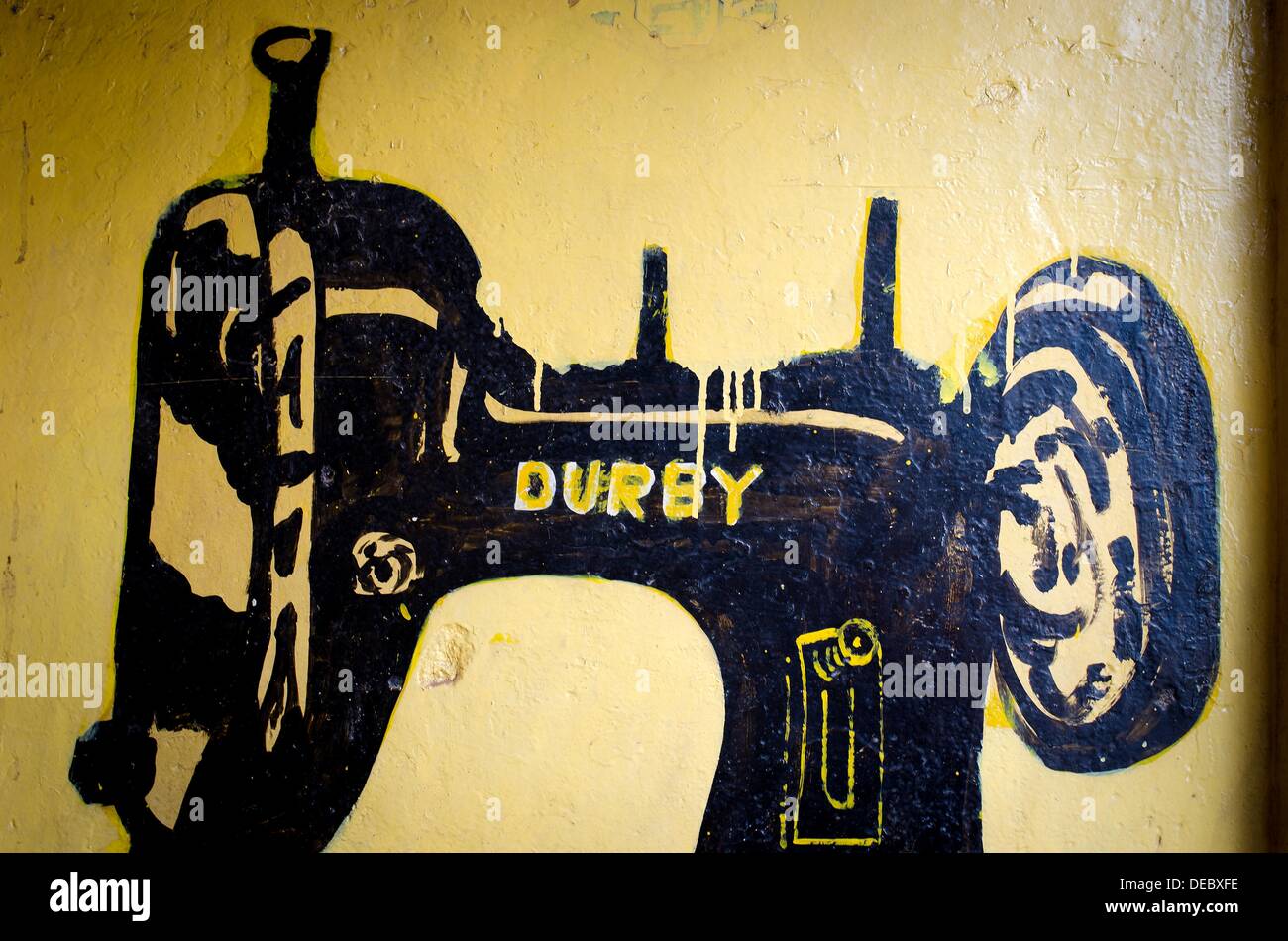 Advertising, sewing machine, India, Asia Stock Photo - Alamy