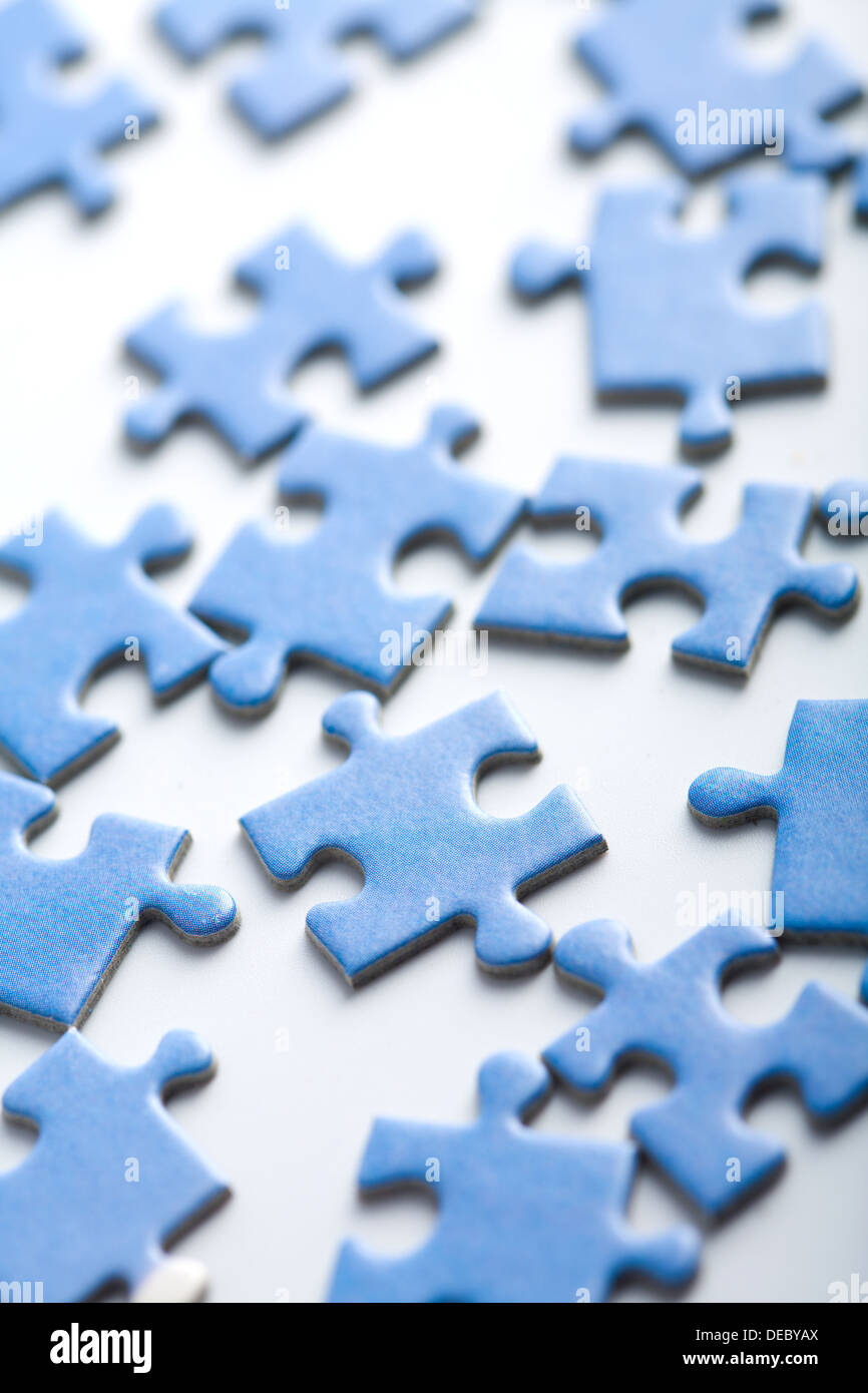 blue puzzle pieces Stock Photo - Alamy