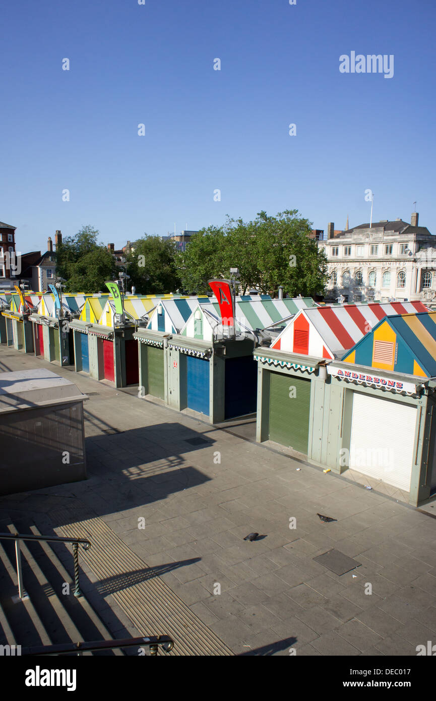 Colorful stalls at Norwich market, July 2013 Stock Photo - Alamy