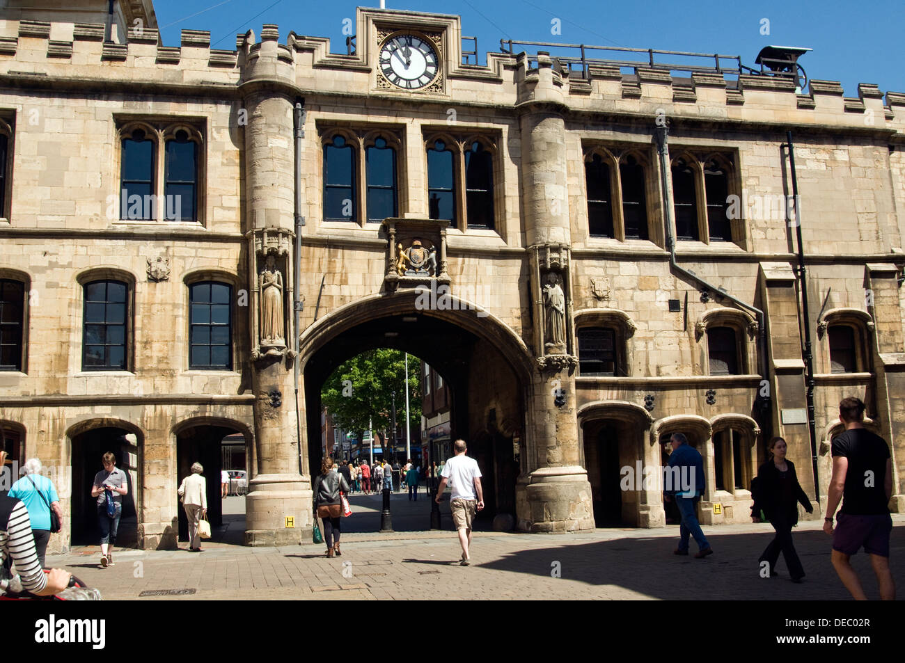 old Lincoln City gates come in Stock Photo - Alamy