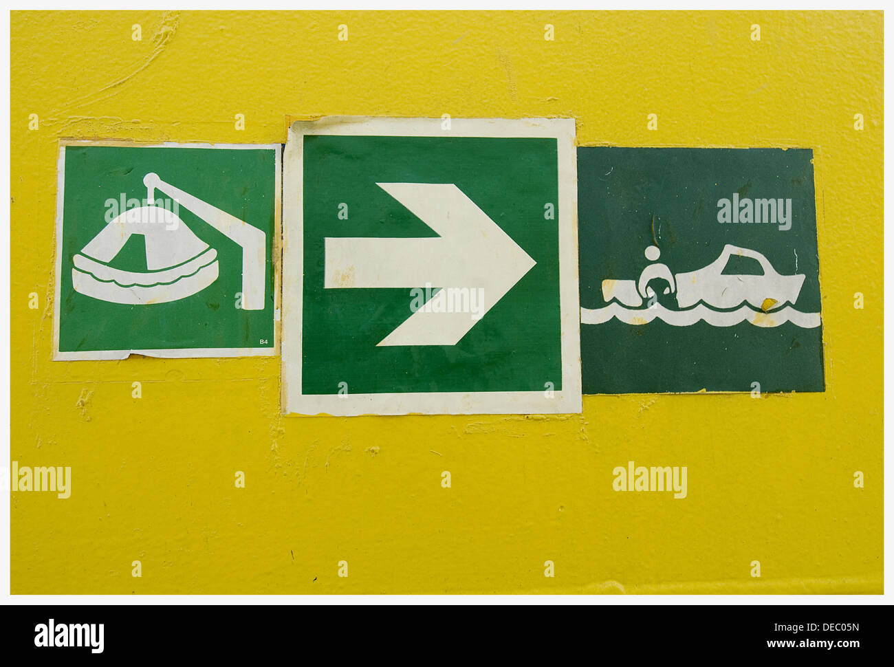 Information sign ferry deck hi-res stock photography and images - Alamy