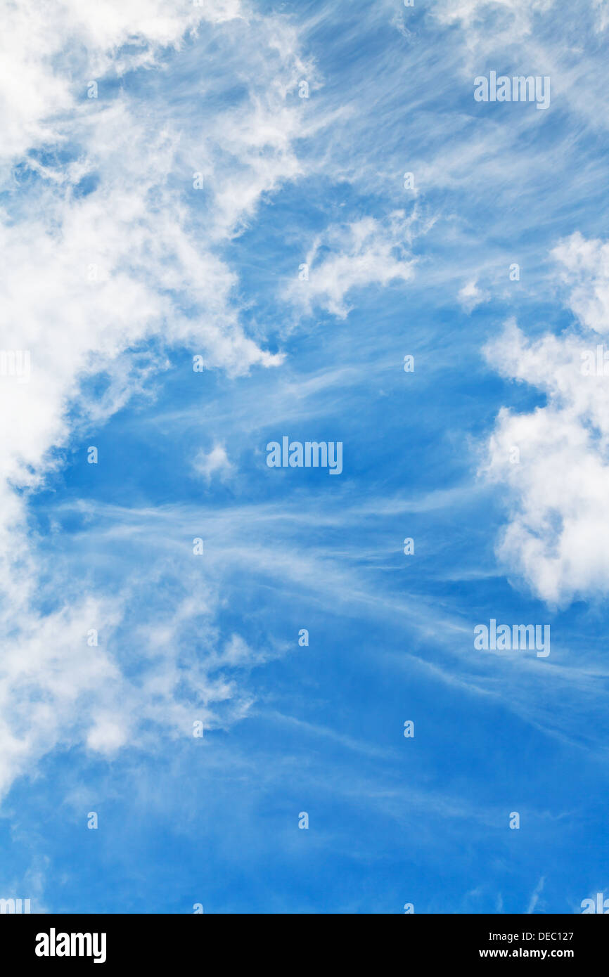 stratus clouds in blue september sky Stock Photo - Alamy