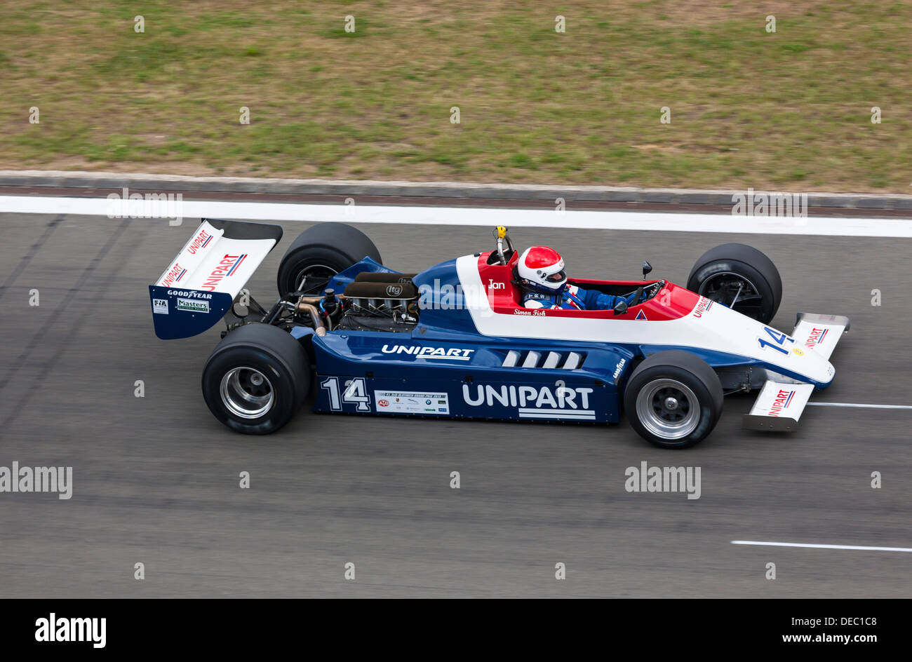 Historical Formula 1 vehicle at the Oldtimer Grand Prix 2013 on the ...