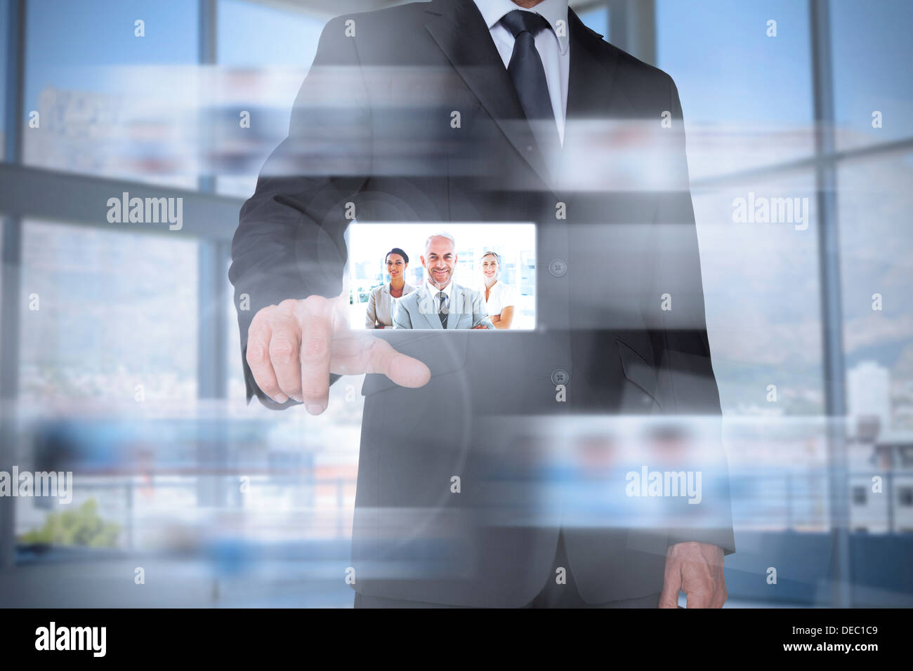 Businessman presenting digital interface hi-res stock photography and ...