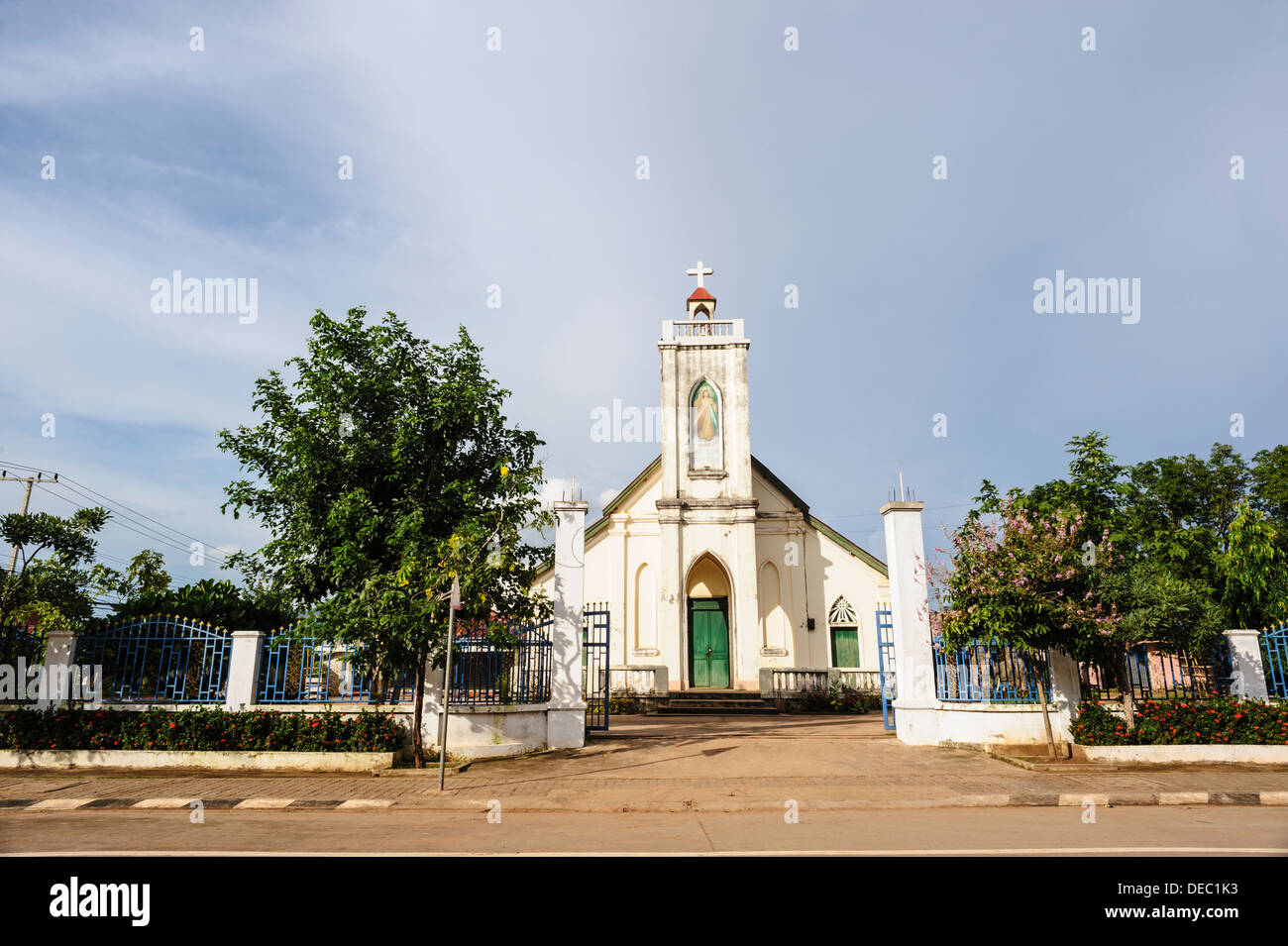 Old catholic church in Pakse ,Laos Stock Photo - Alamy