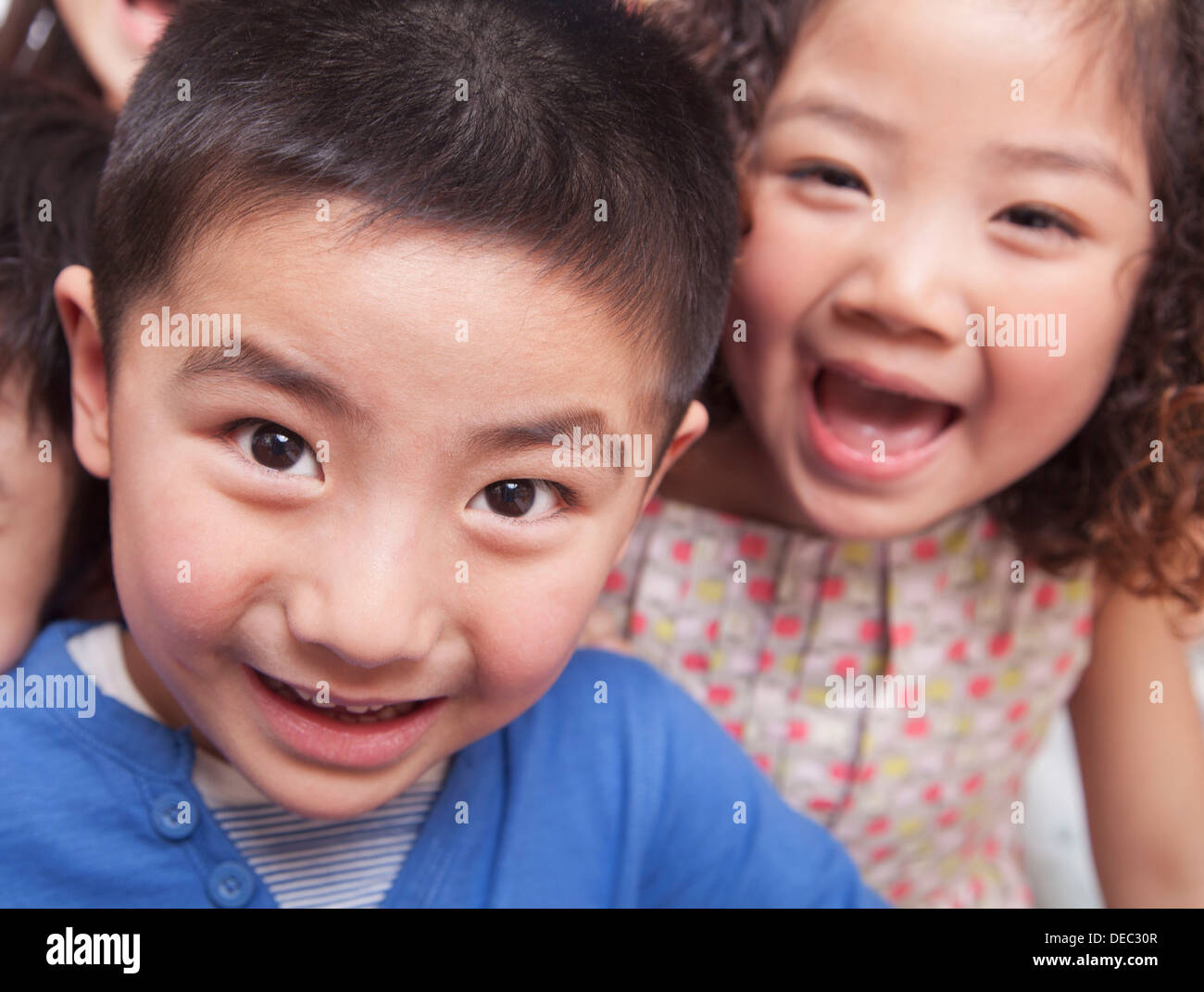 Close Up of a Group of Kids Stock Photo - Alamy