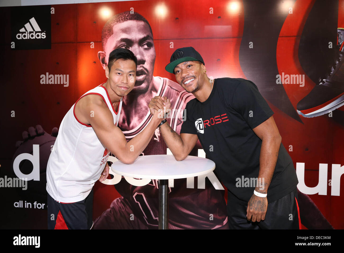NBA super star Derrick Rose meets fans in Hong Kong,China on Friday ...