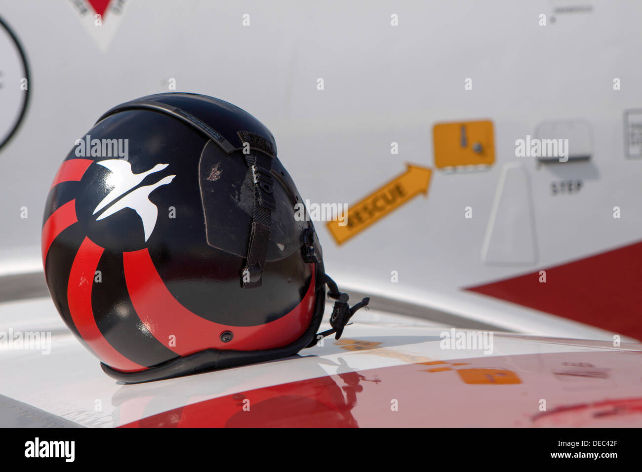 Israeli Air force (IAF) Flight Academy aerobatics team Helmets Stock ...