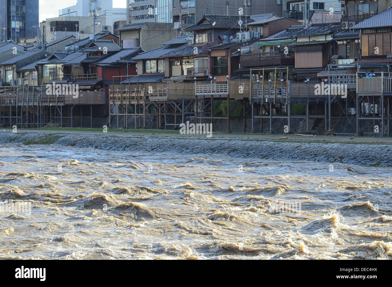 Kyoto, Japan. 16th September, 2013. Typhoon Man-yi makes landfall in ...