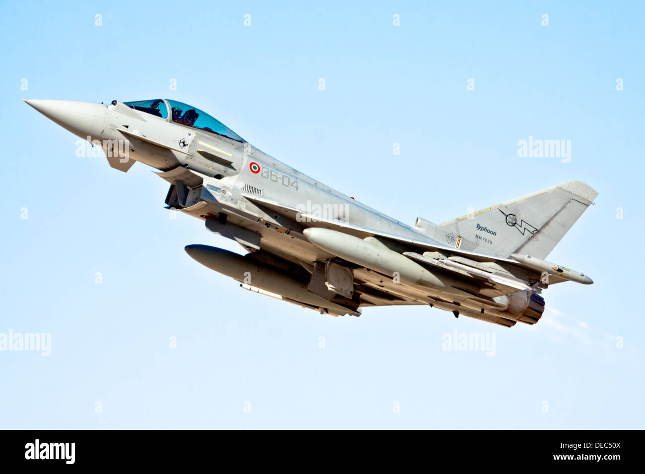 Italian Air force Eurofighter Typhoon in flight Stock Photo - Alamy
