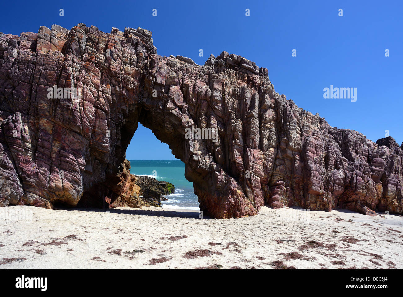 Rock arch on the beach, Jericoacoara, Ceará, Brazil Stock Photo - Alamy