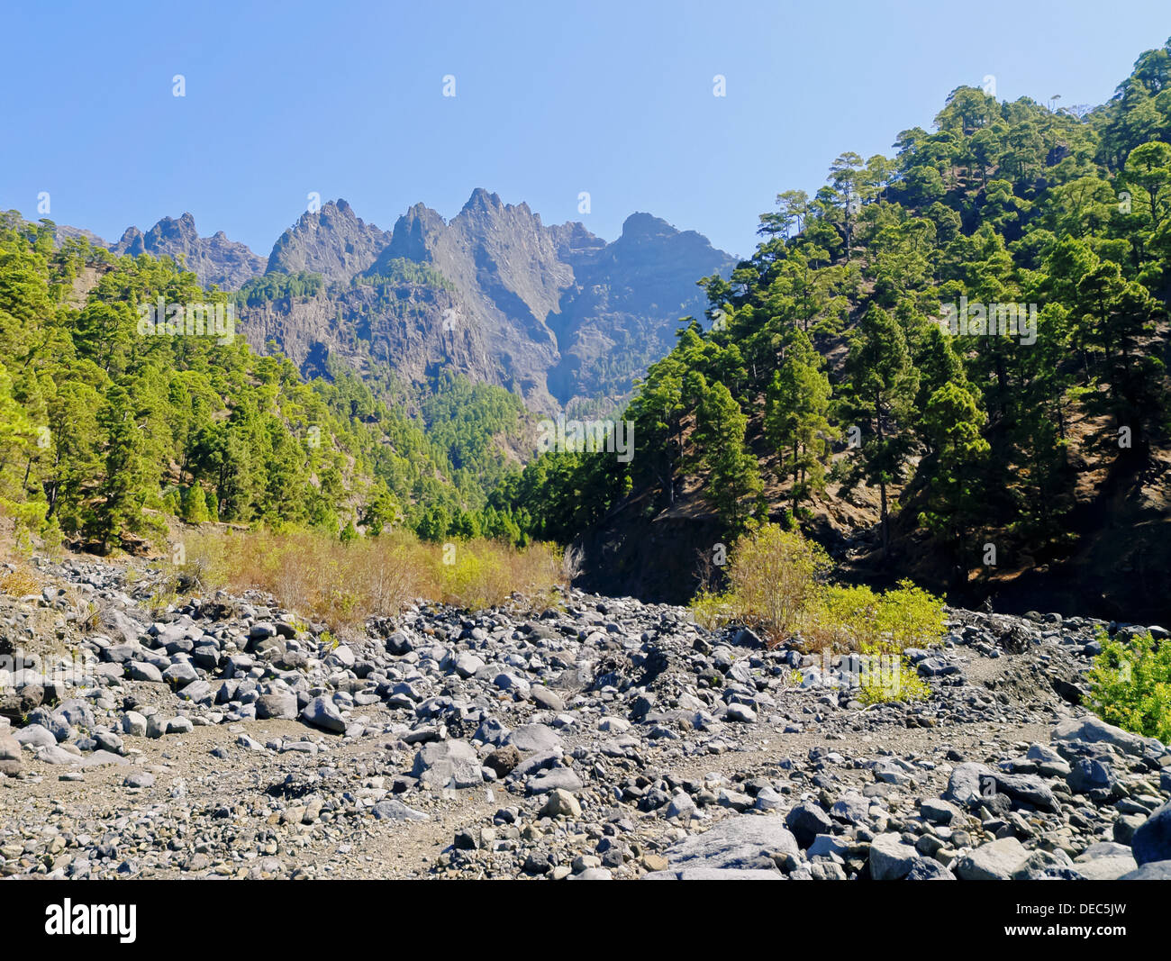 National Park Caldera de Taburiente on the island La Palma, Canary ...