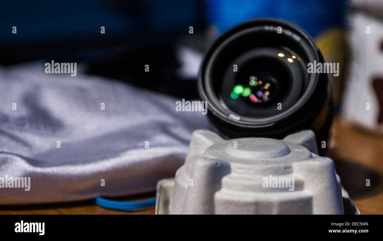 camera lens lights reflection shining colours Stock Photo - Alamy