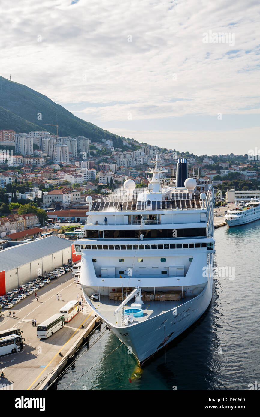 Luxury cruise ships at harbor in Dubrovnik, Croatia Stock Photo - Alamy