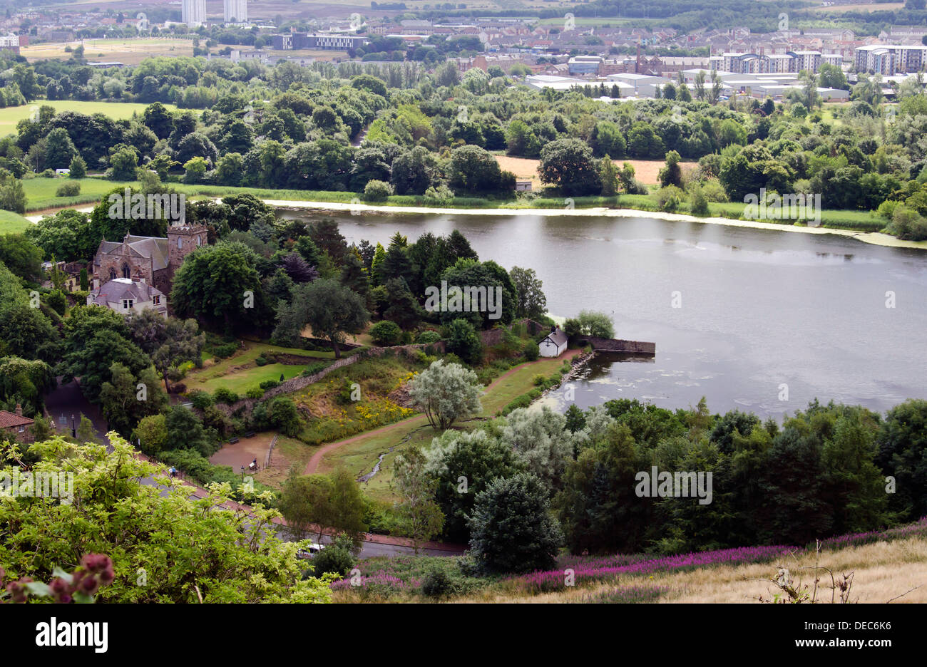 Duddingston Loch from Holyrood Park, Edinburgh, Scotland Stock Photo ...