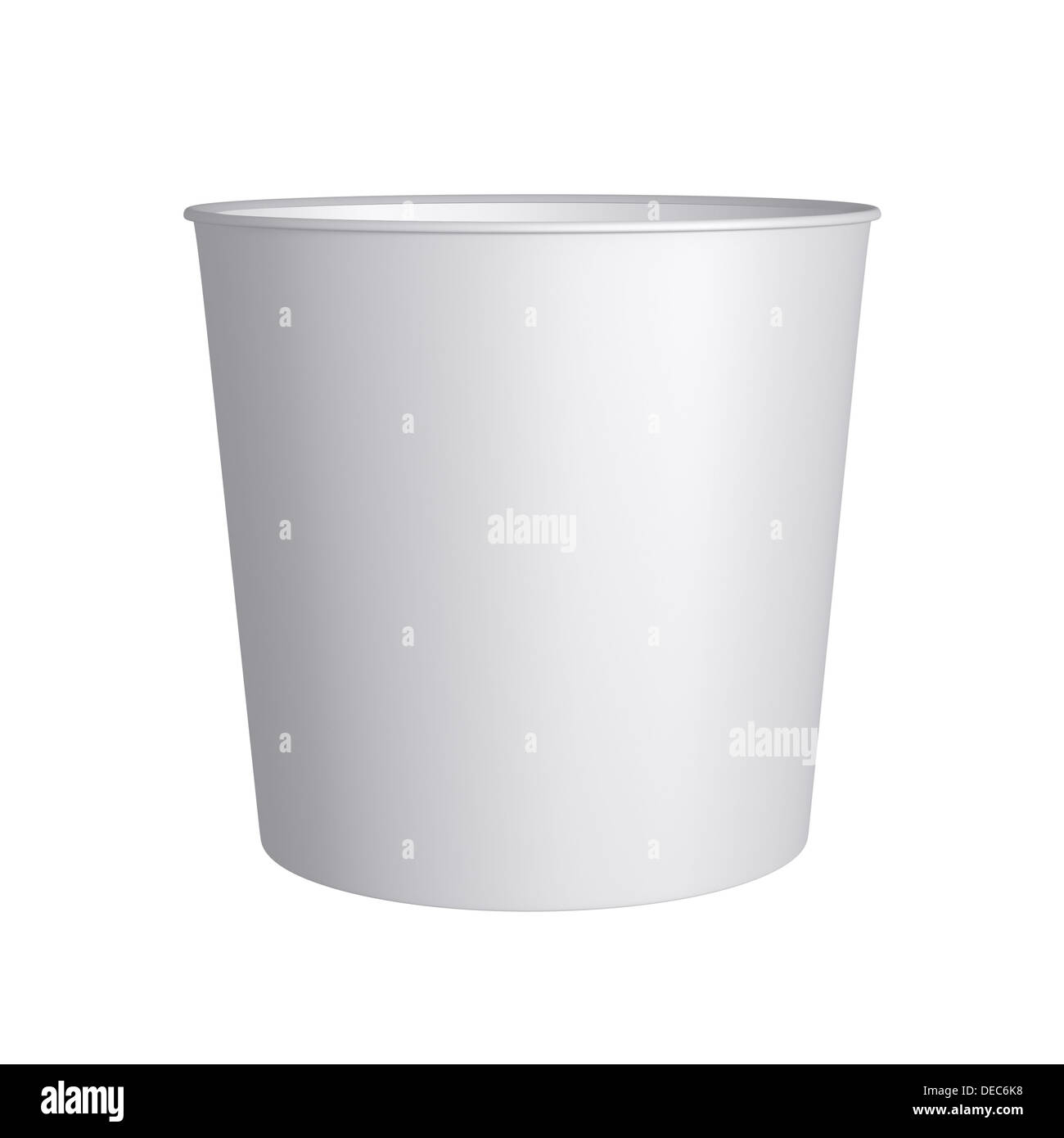 Paper bucket - Isolated on white background Stock Photo - Alamy