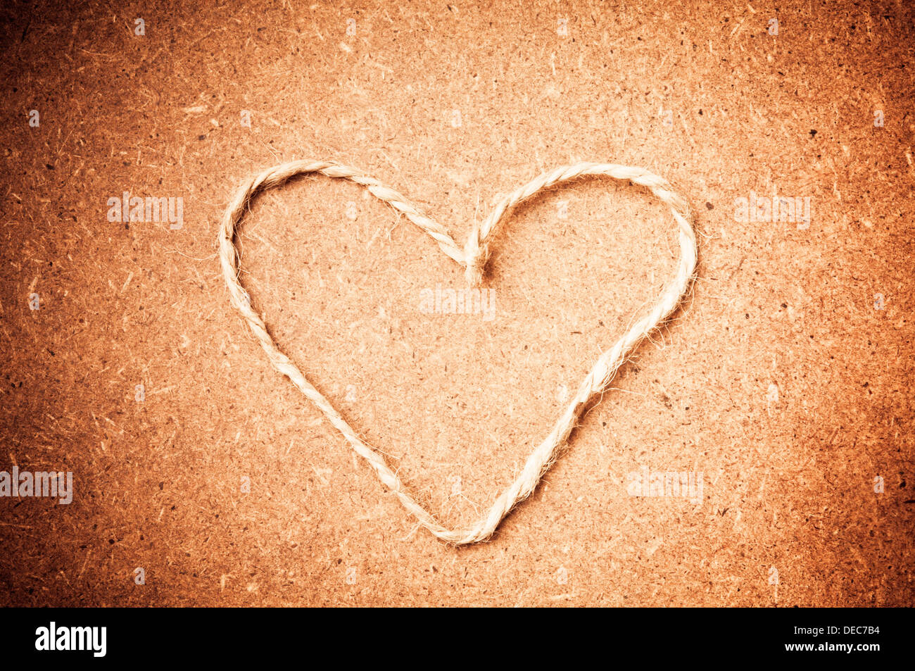 valentine heart shape made with a rope, love concept Stock Photo - Alamy