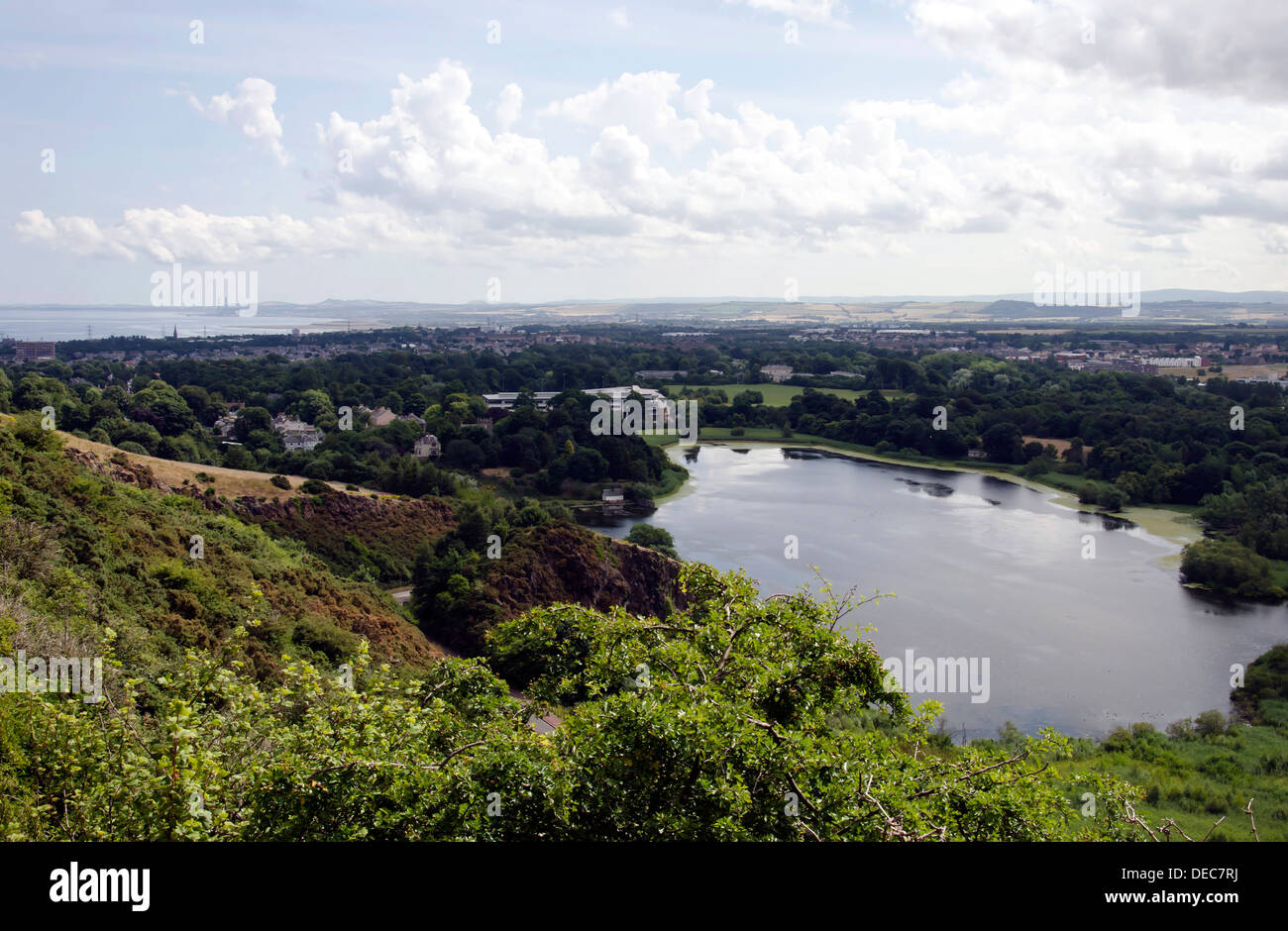Duddingston Loch from Holyrood Park, Edinburgh, Scotland Stock Photo ...